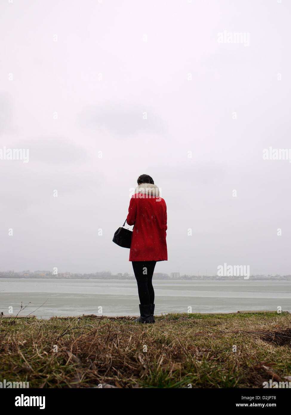 Girl by the lake Stock Photo - Alamy