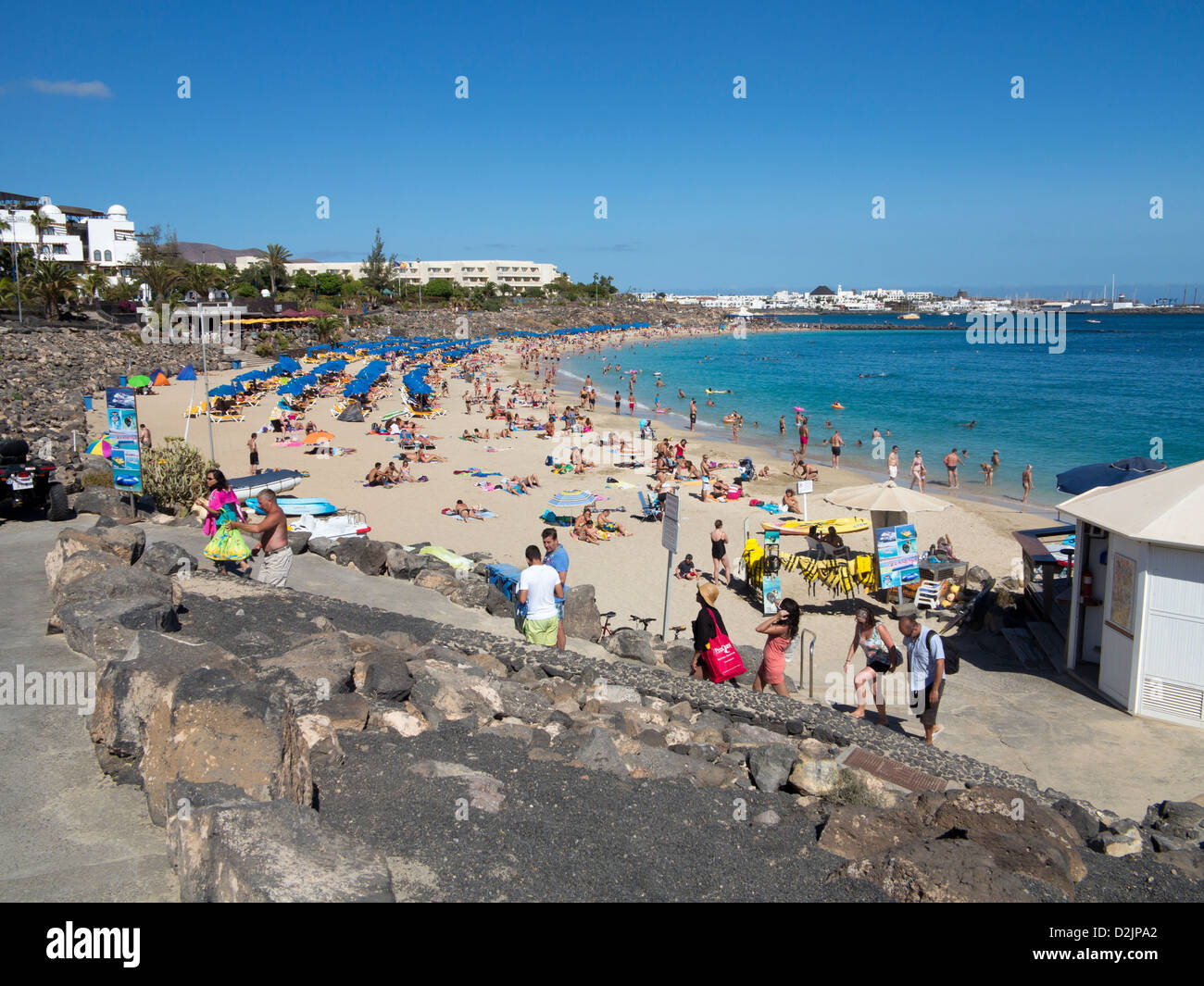 Playa Dorada beach, Playa Blanca, Lanzarote Stock Photo - Alamy