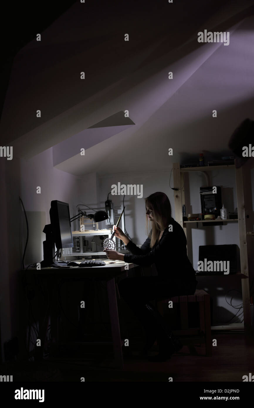 Night lamp student studying hi-res stock photography and images - Alamy