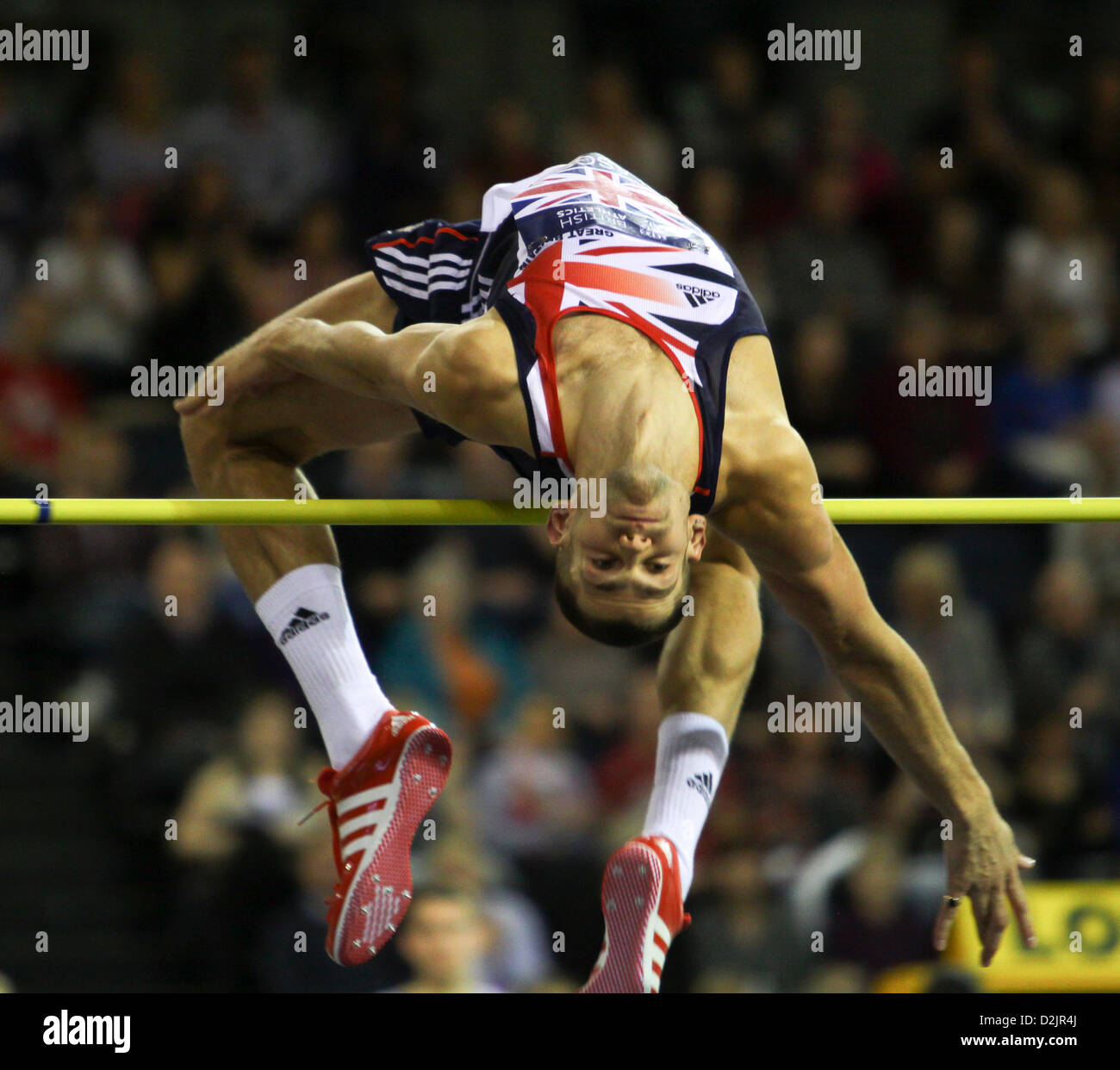 Glasgow, UK. 26th January 2013. Robbie Grabarz GBR Great Britain second ...