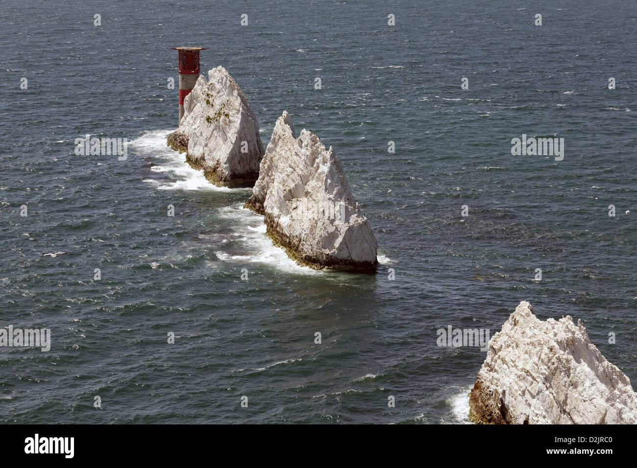 The chalk stacks of The Needles, Isle of Wight, England Stock Photo - Alamy