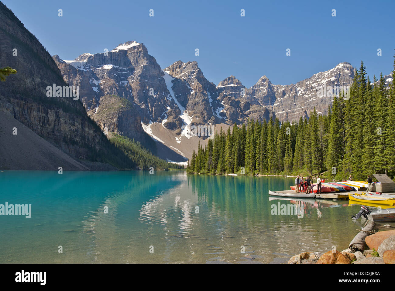 Moraine Lake near Lake Louise, AB, Canada Stock Photo - Alamy