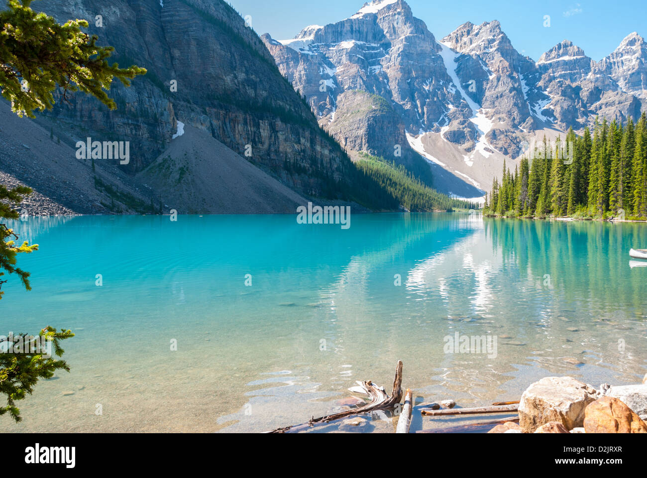 Moraine Lake near Lake Louise, AB, Canada Stock Photo - Alamy