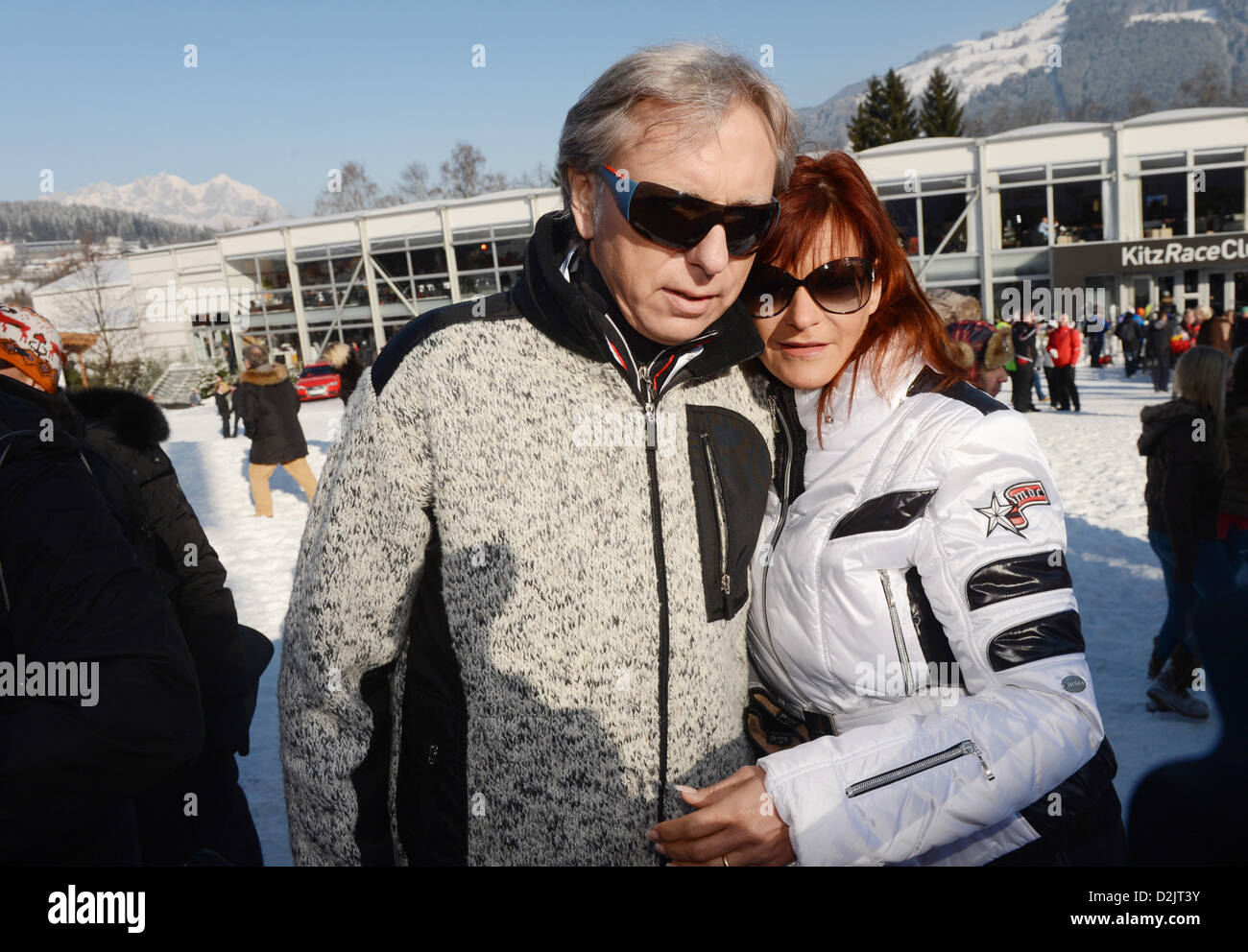 Singers Andrea Berg and Ulrich Ferber walk by during the famous ...