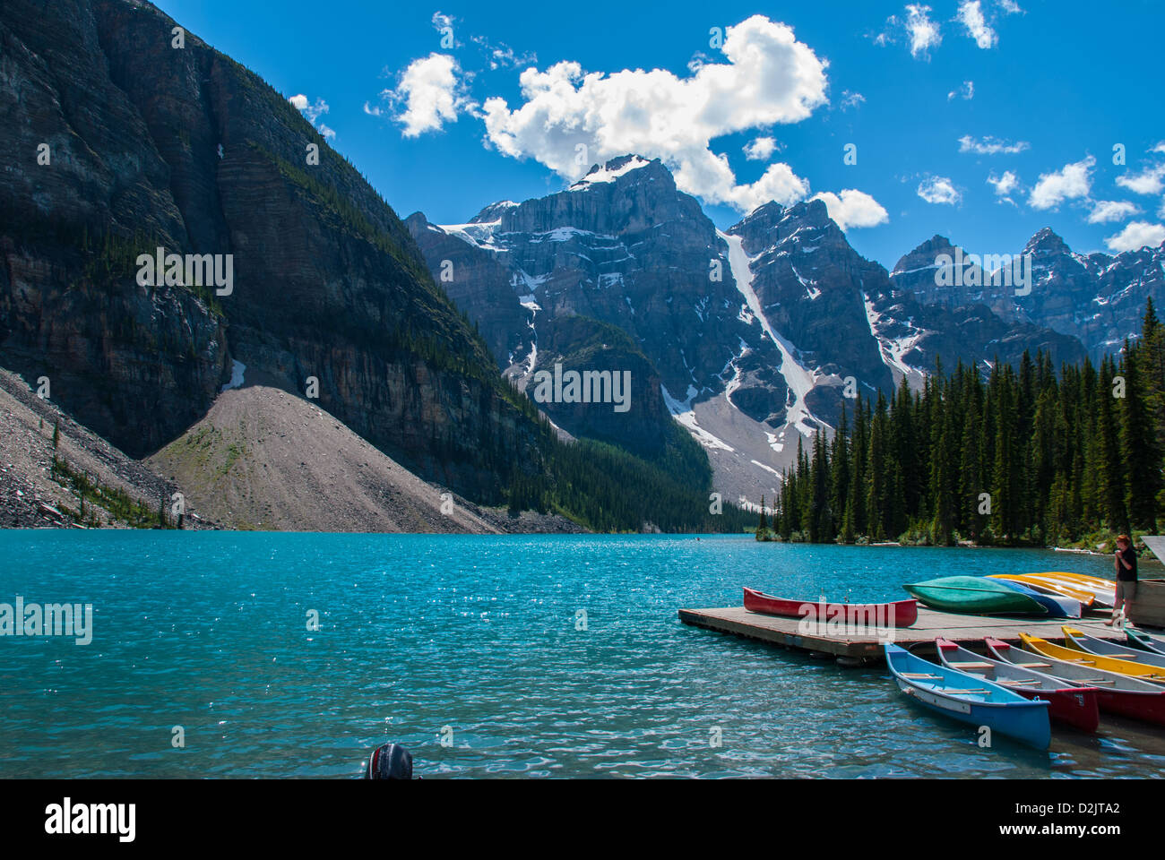 Moraine Lake near Lake Louise, AB, Canada Stock Photo - Alamy