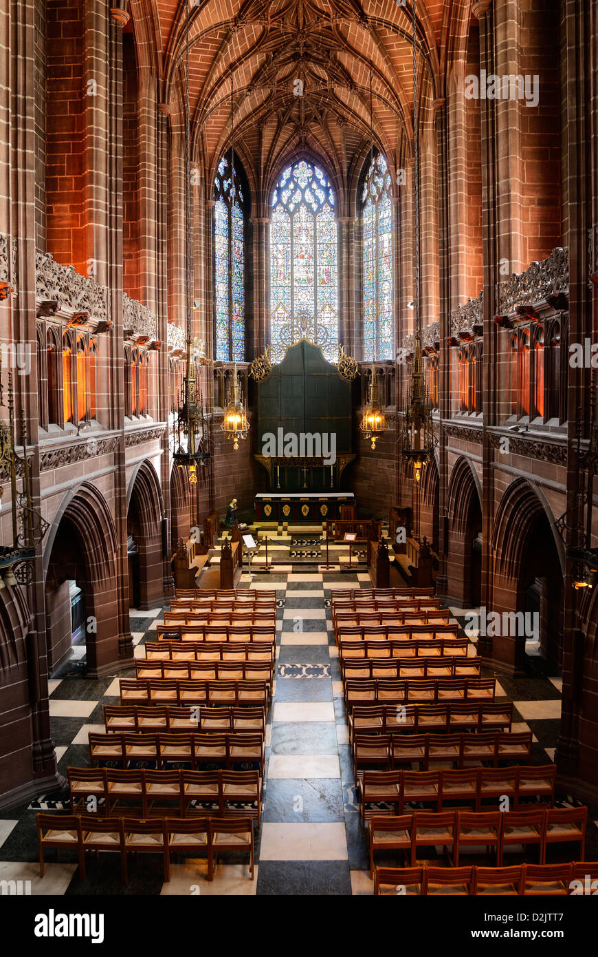Interior of Liverpool Anglican Cathedral Stock Photo - Alamy