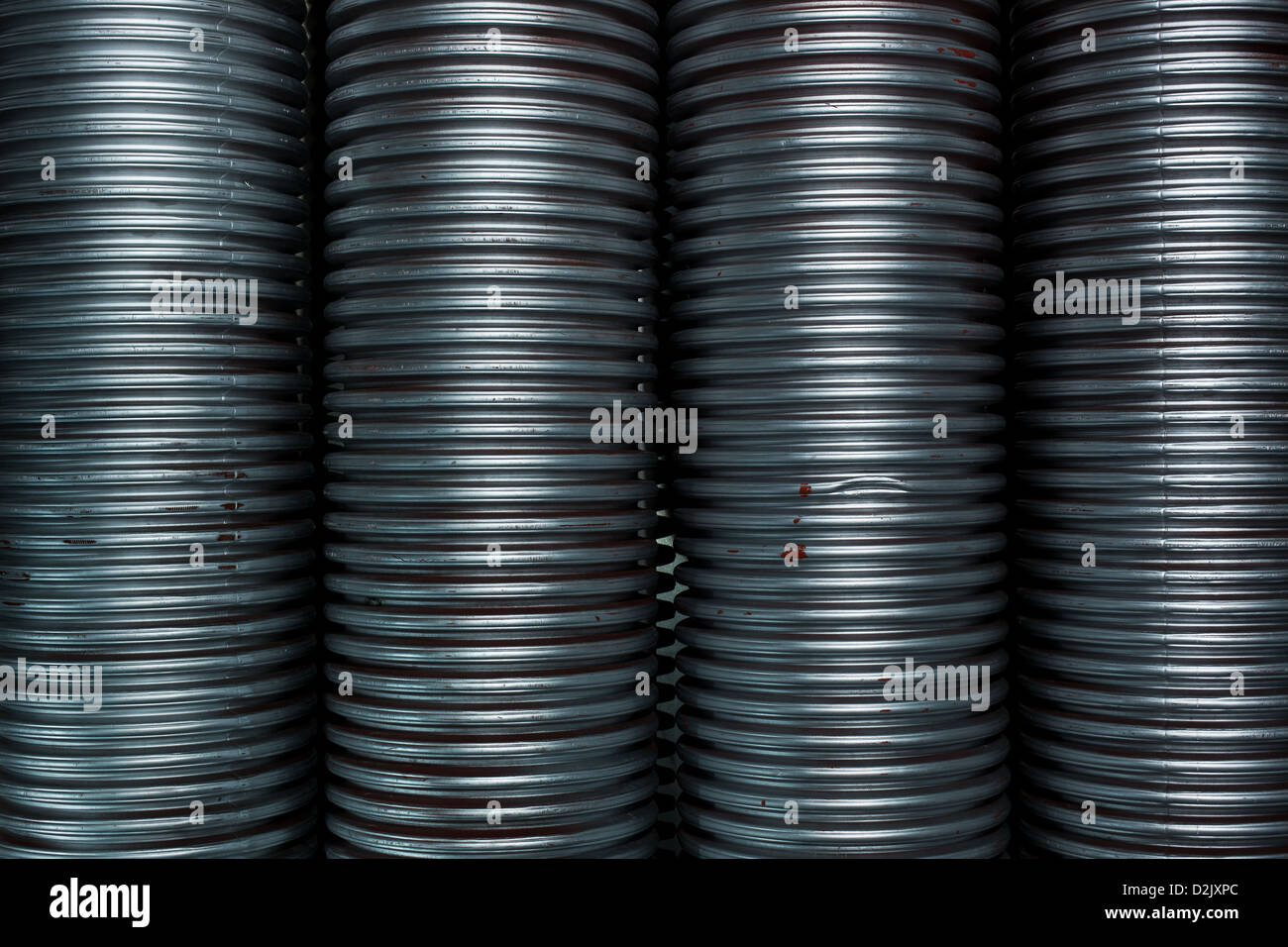 Abstract technical metal tubes background Stock Photo - Alamy