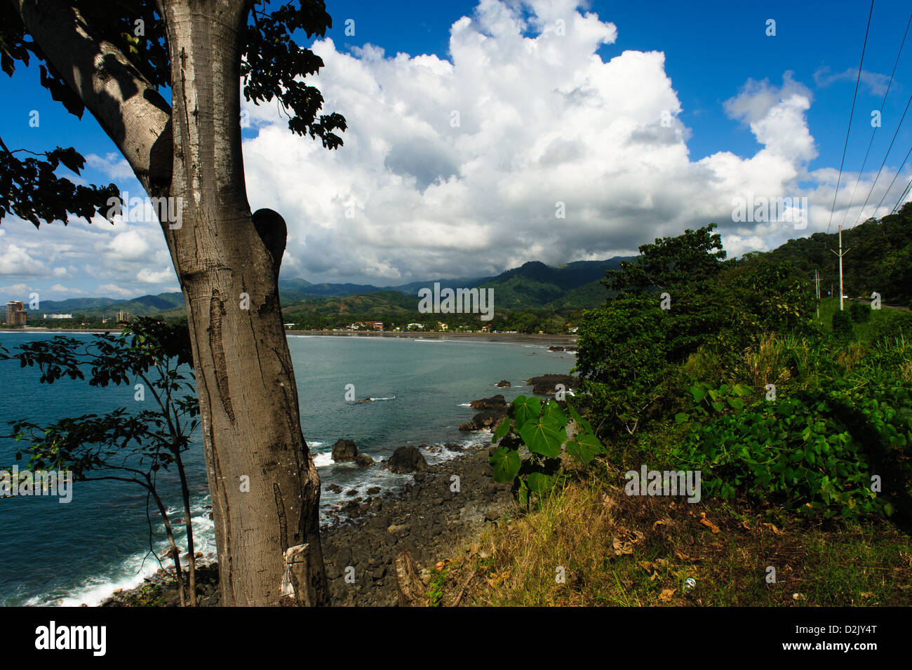 Jaco Bay and Jaco town. Puntarenas Province, Costa Rica Stock Photo - Alamy