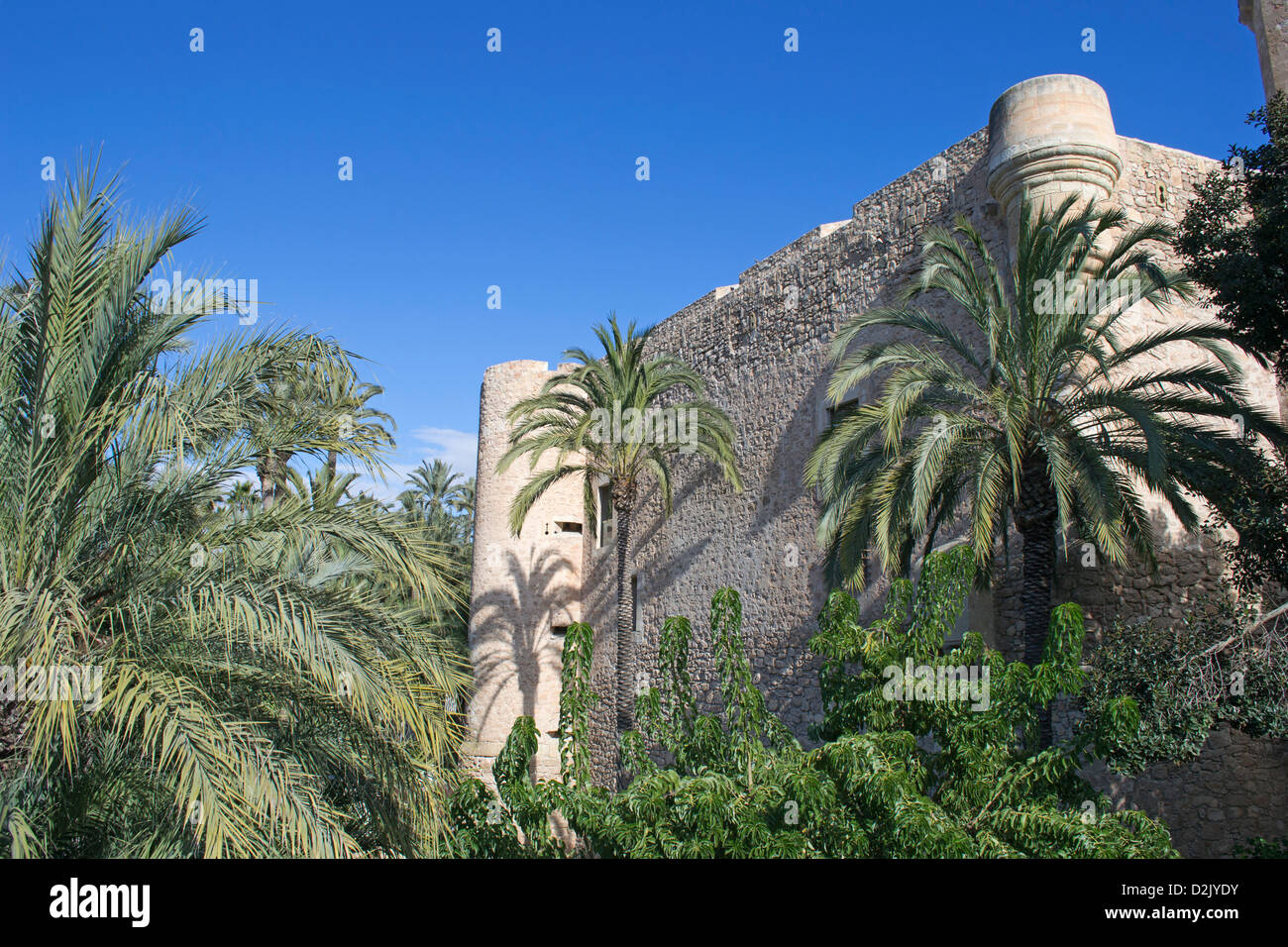 Castle walls Elche Elx, Altamira Castle, Province of Valencia, Spain ...