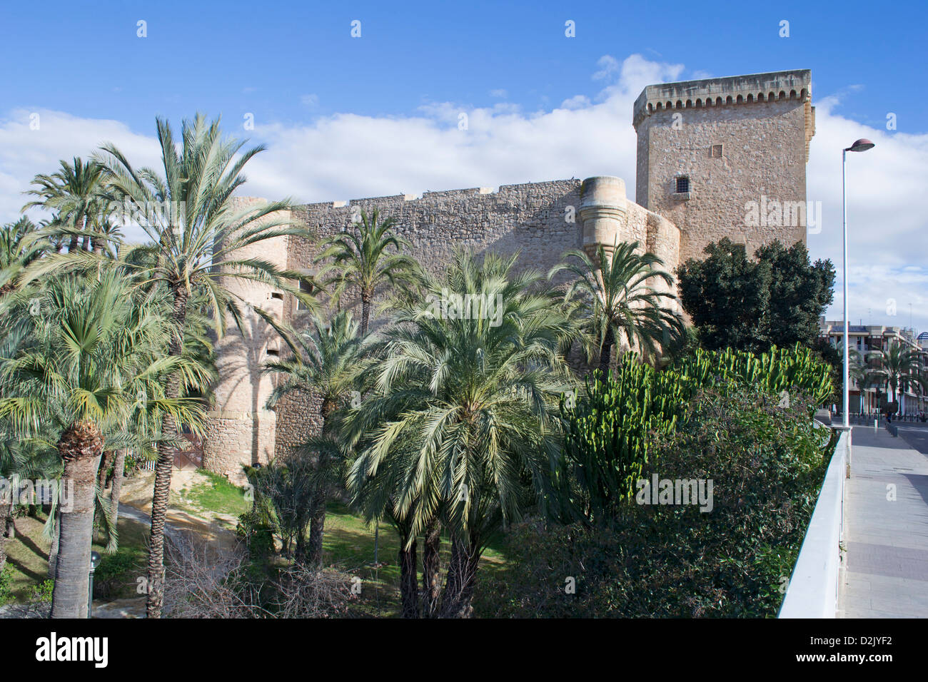 Castle walls Elche Elx, Altamira Castle, Province of Valencia, Spain ...