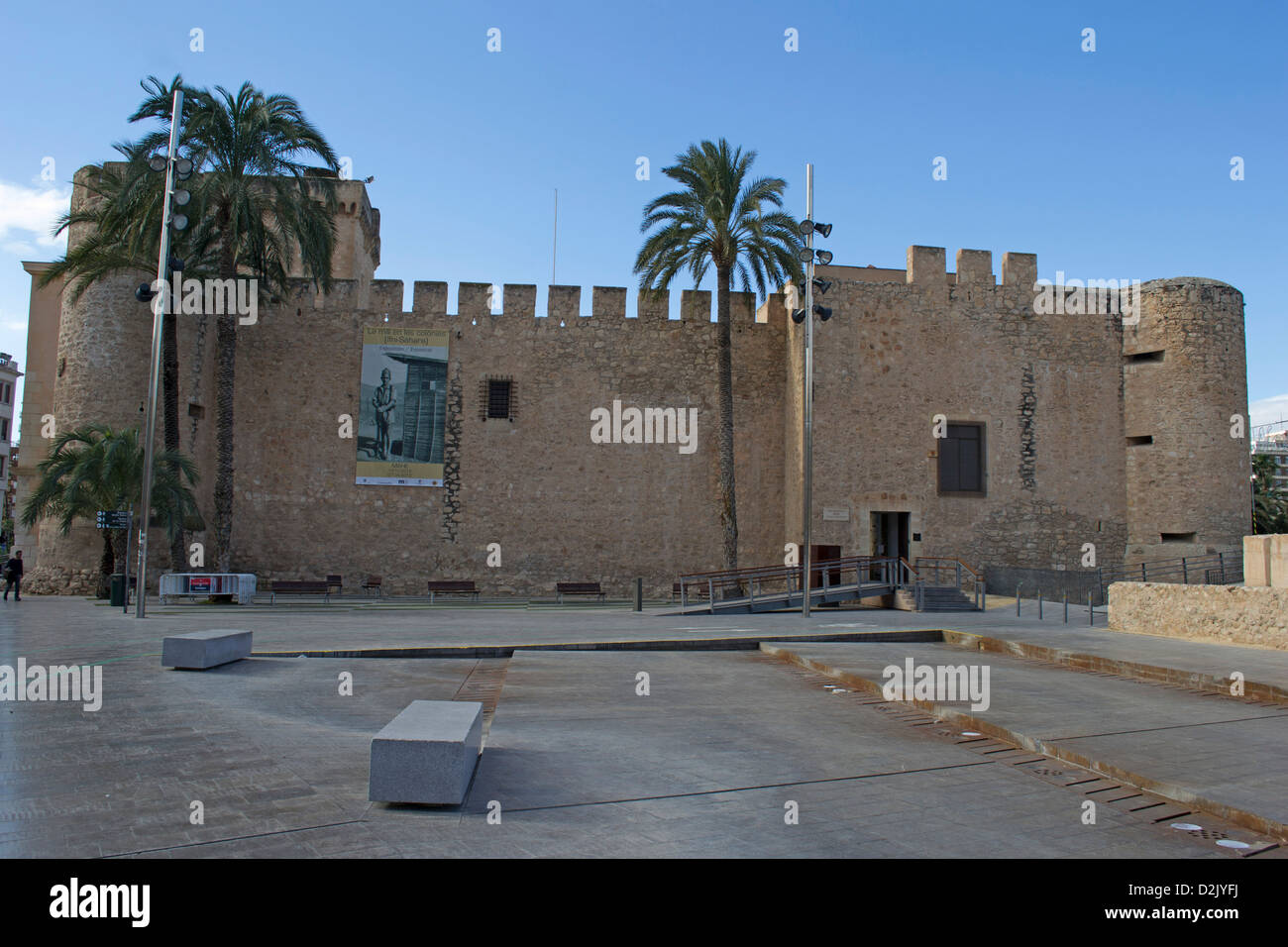 Castle walls Elche Elx, Altamira Castle, Province of Valencia, Spain ...