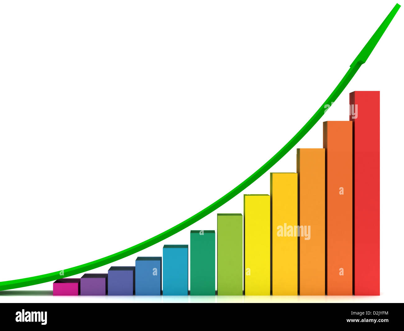 3d growth diagram Stock Photo - Alamy