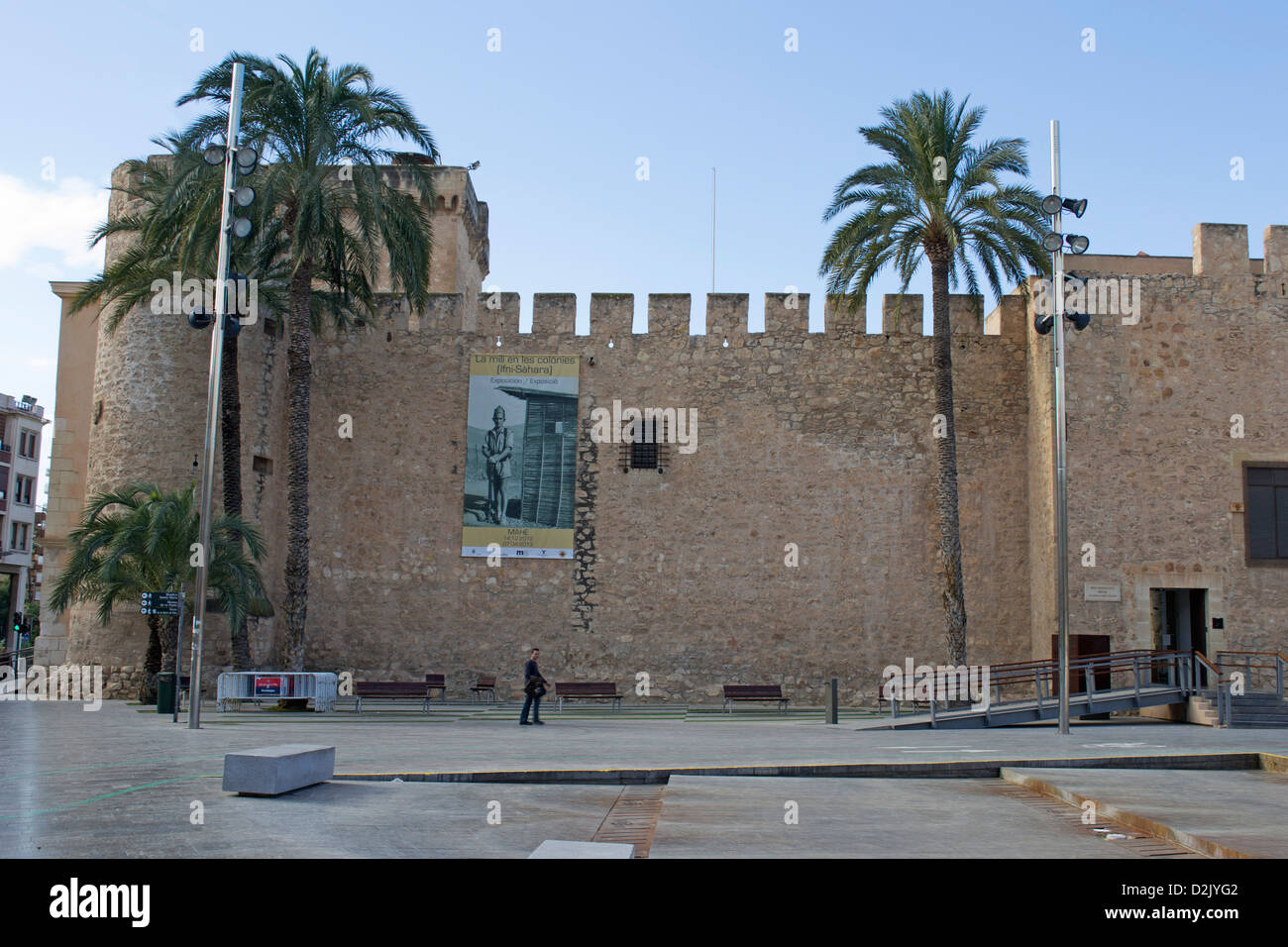 Castle walls Elche Elx, Altamira Castle, Province of Valencia, Spain ...