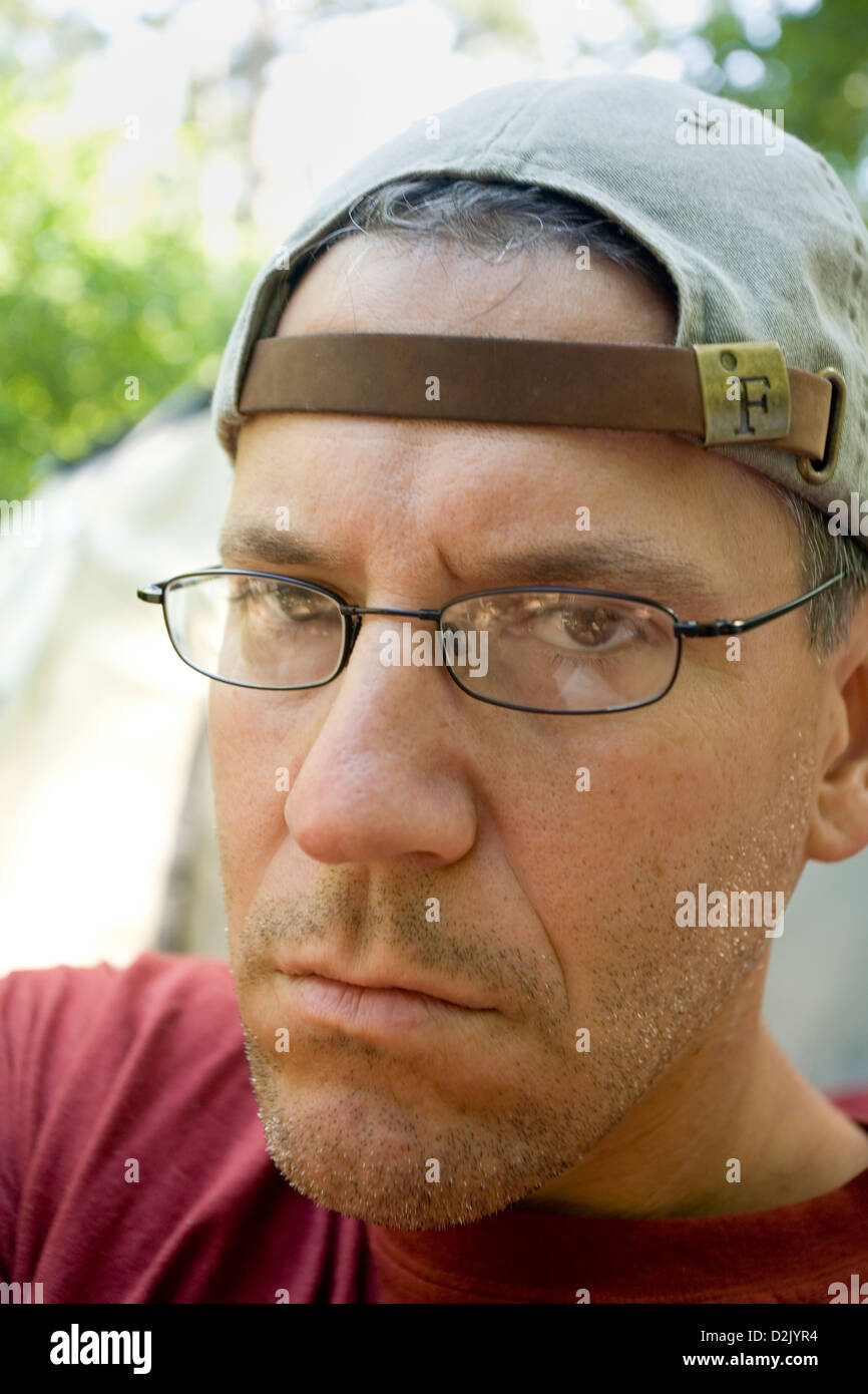 Baseball cap backwards portrait hi-res stock photography and images - Alamy