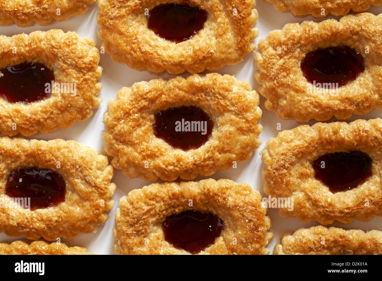 Blueberry puffs by Marks & Spencer spread out on white background Stock ...