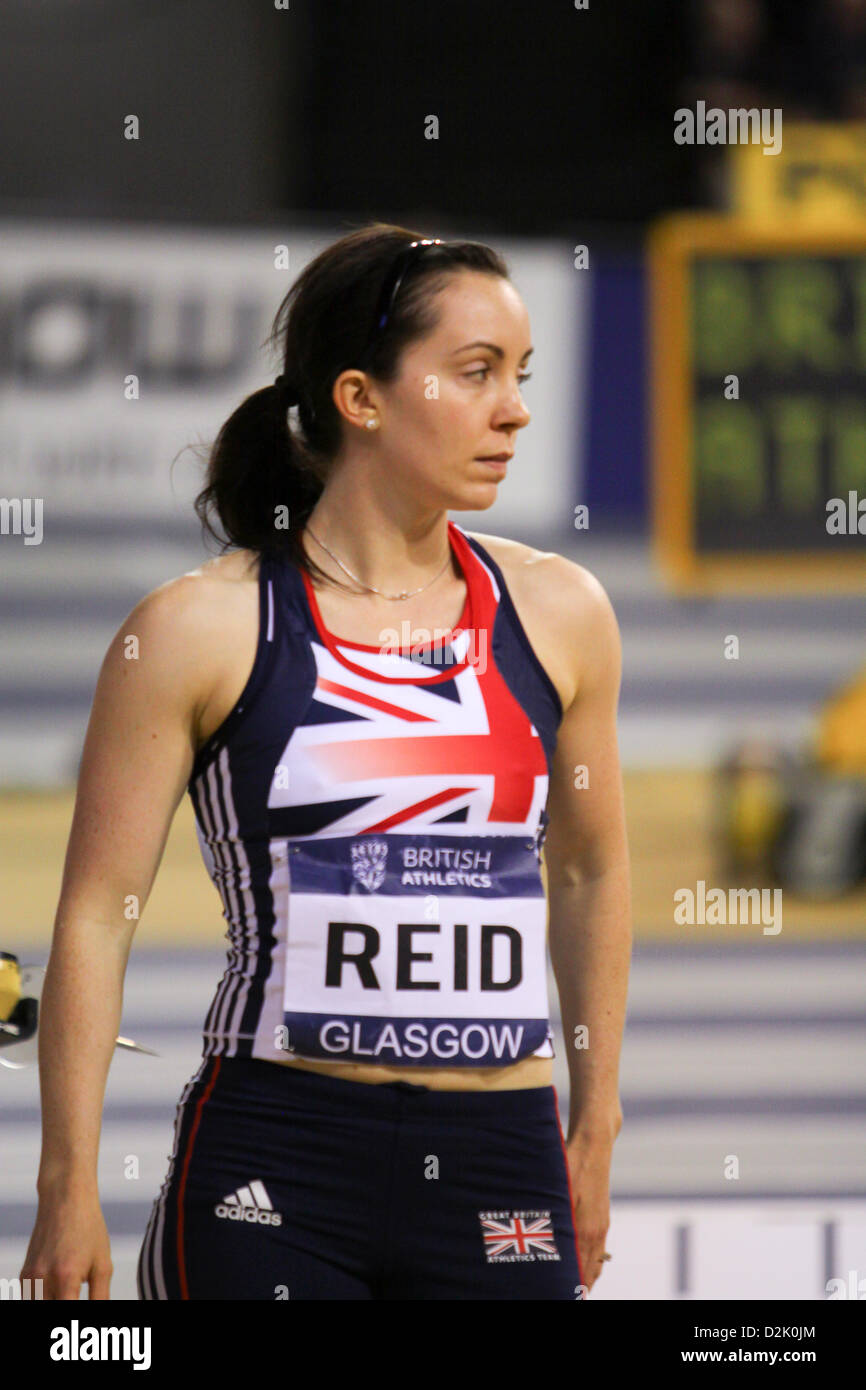 Glasgow, UK. 26th Jan, 2013. Stefanie Reid winner 1st women's long jump ...