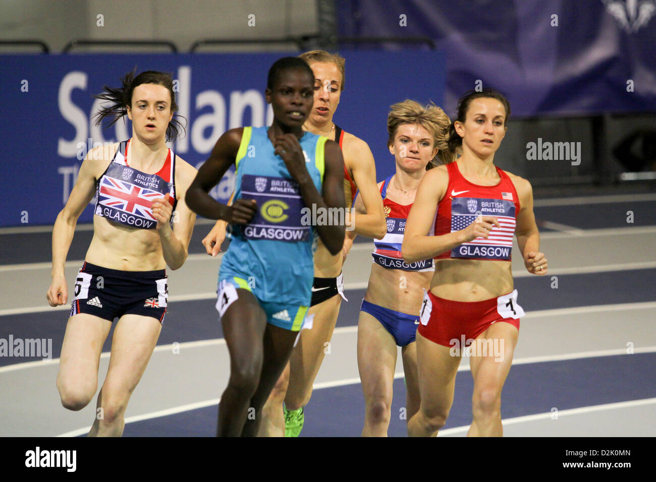 Glasgow, UK. 26th Jan, 2013. Women's 1500m won by Corinna Harrer of ...