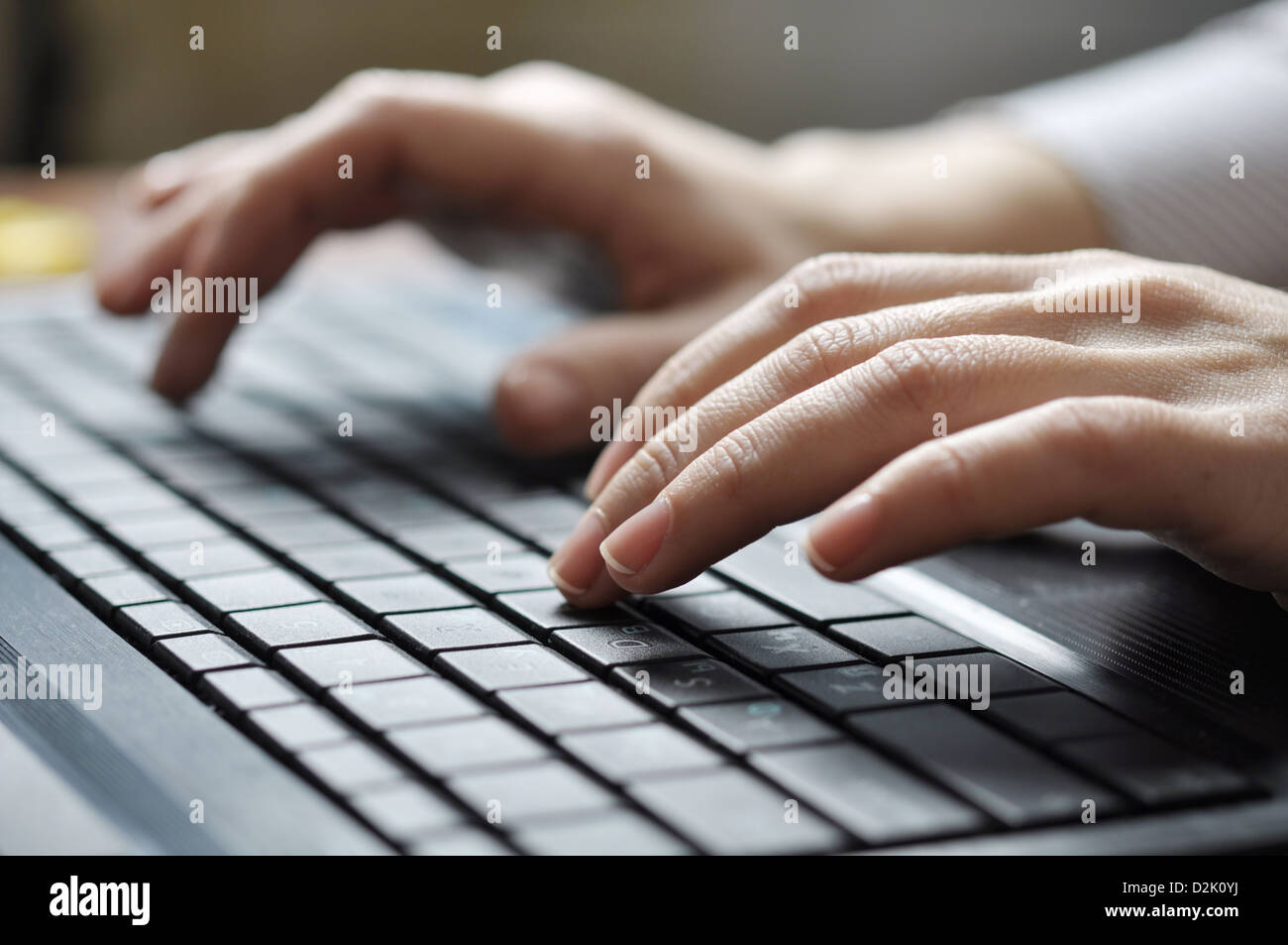 Close up on fingers typing hi-res stock photography and images - Alamy