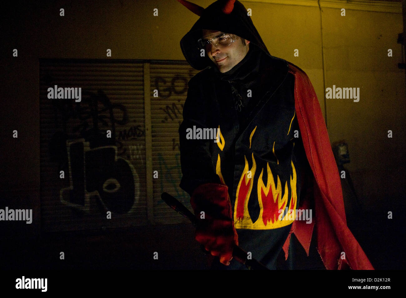 Barcelona, Spain. 26 January 2013. A traditional catalan devil at the ...