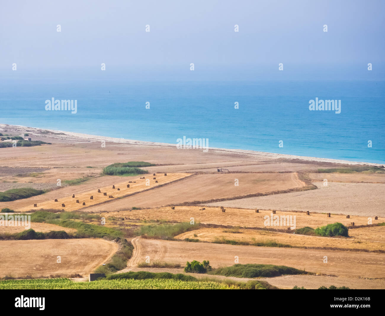 The view of the coastline from the ancient city of Curium, close to ...