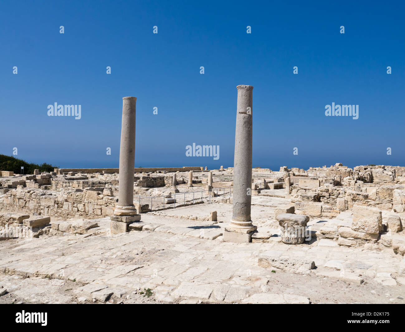 Columns and ruins at the site of Ancient Curium Stock Photo - Alamy