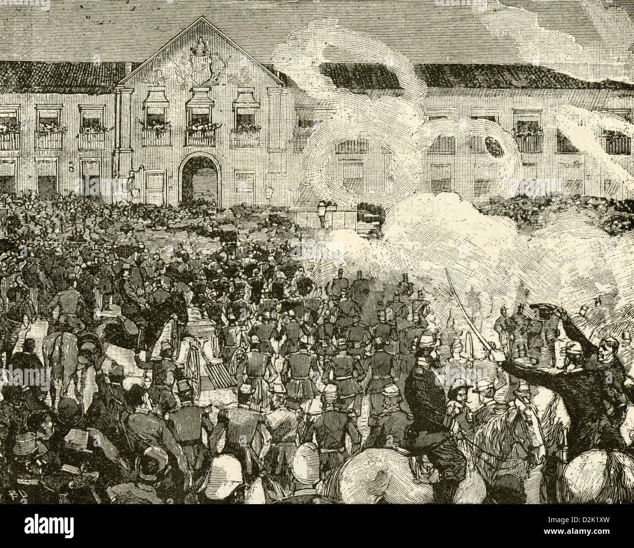 1890 engraving, The Brazilian Revolution - Proclaiming the Republic in ...
