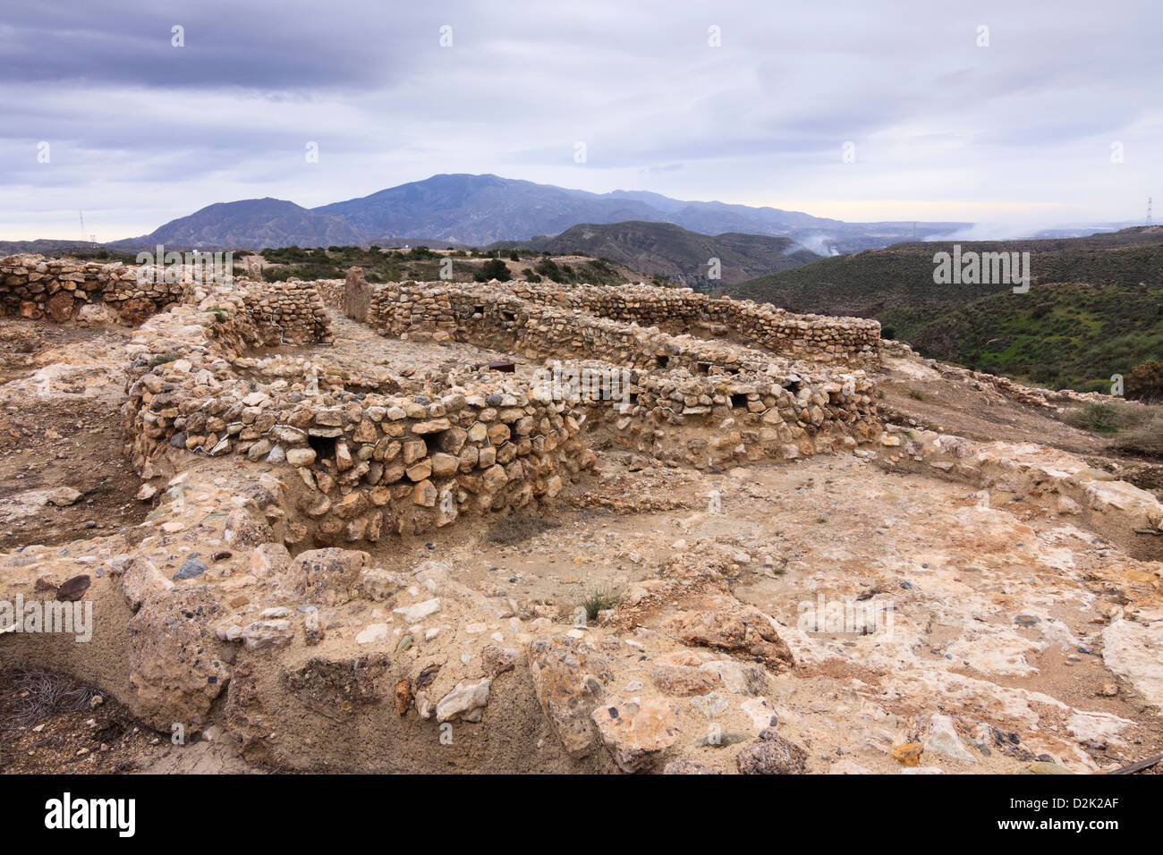 Main gate and barbican of Los Millares. Copper Age archaeological site ...
