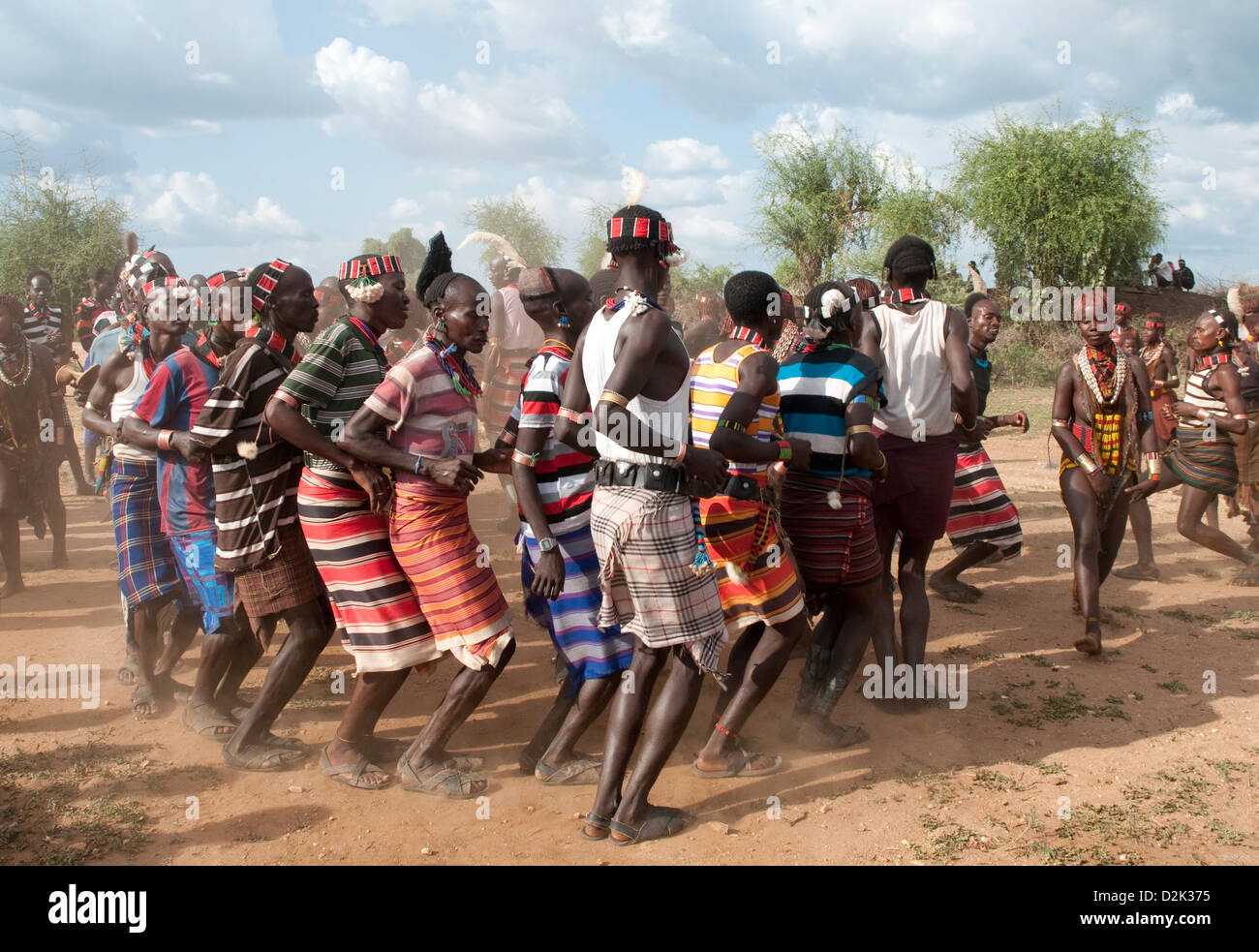 Hamar men together dancing during a ceremony Stock Photo - Alamy