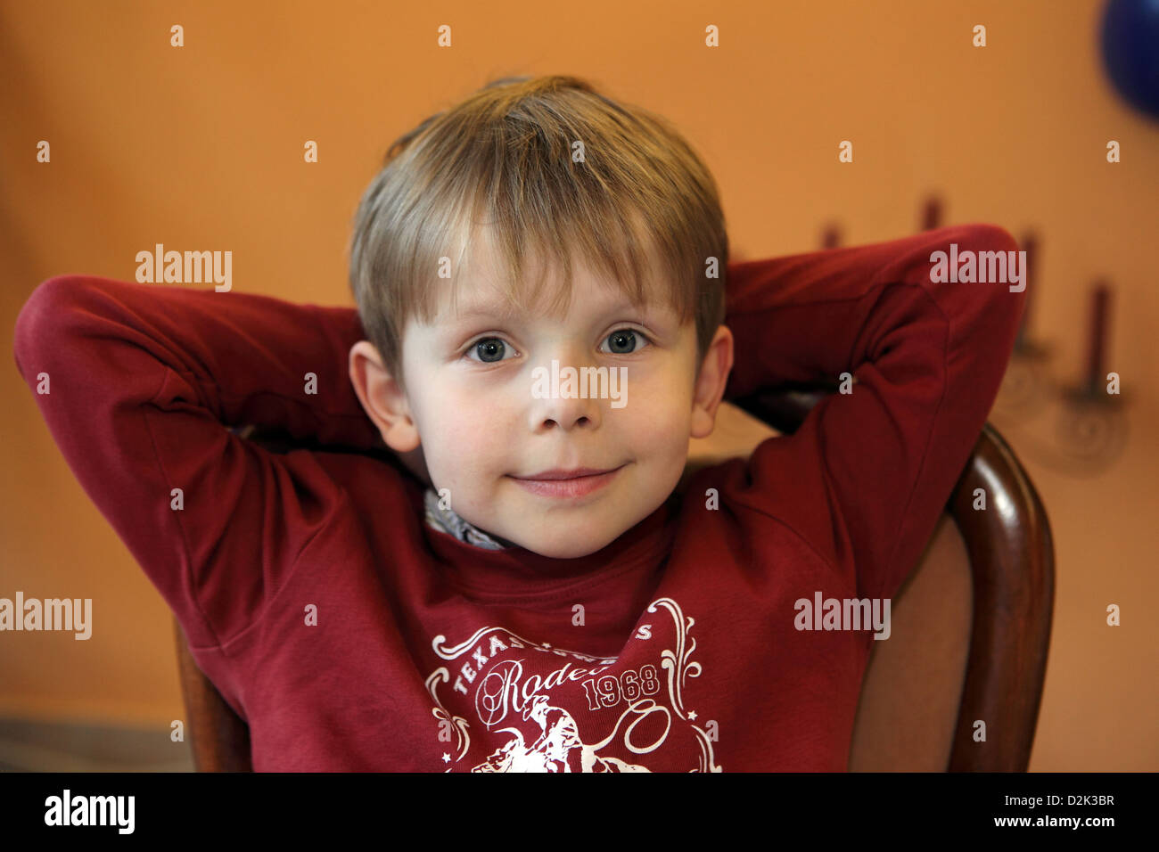 Berlin, Germany, blond boy in the portrait Stock Photo - Alamy