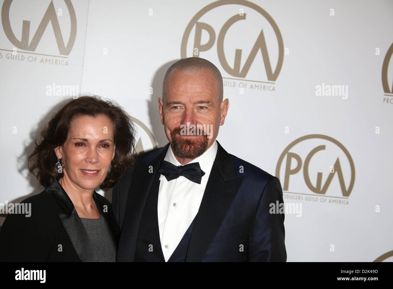 US actor Bryan Cranston and his wife Robin Dearden arrive at the 24th ...