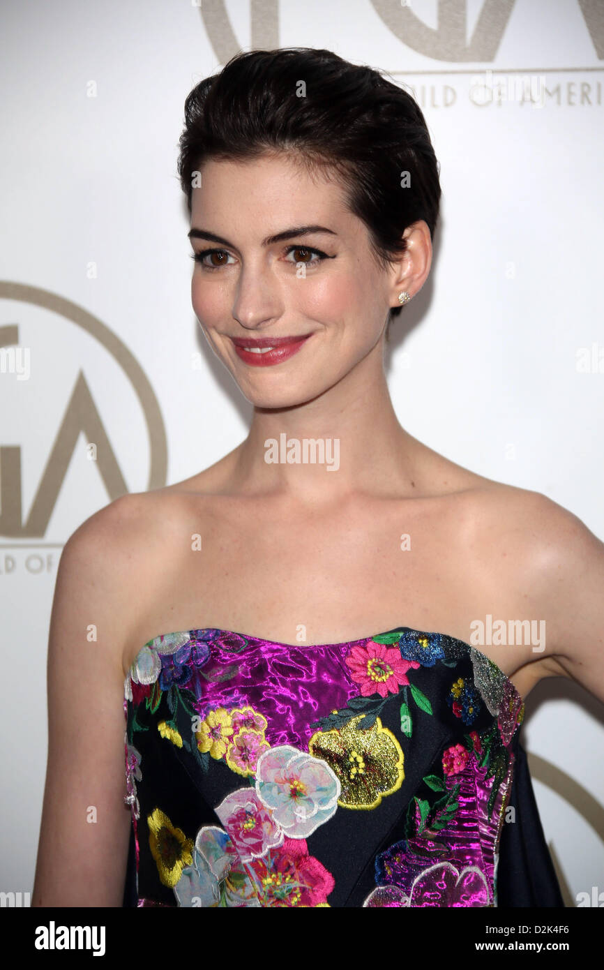 US actress Anne Hathaway arrives at the 24th annual Producers Guild ...