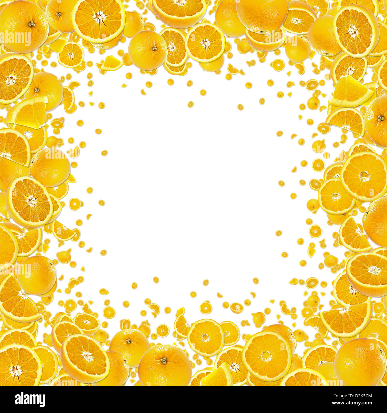 Orange Frame isolated on white Stock Photo - Alamy