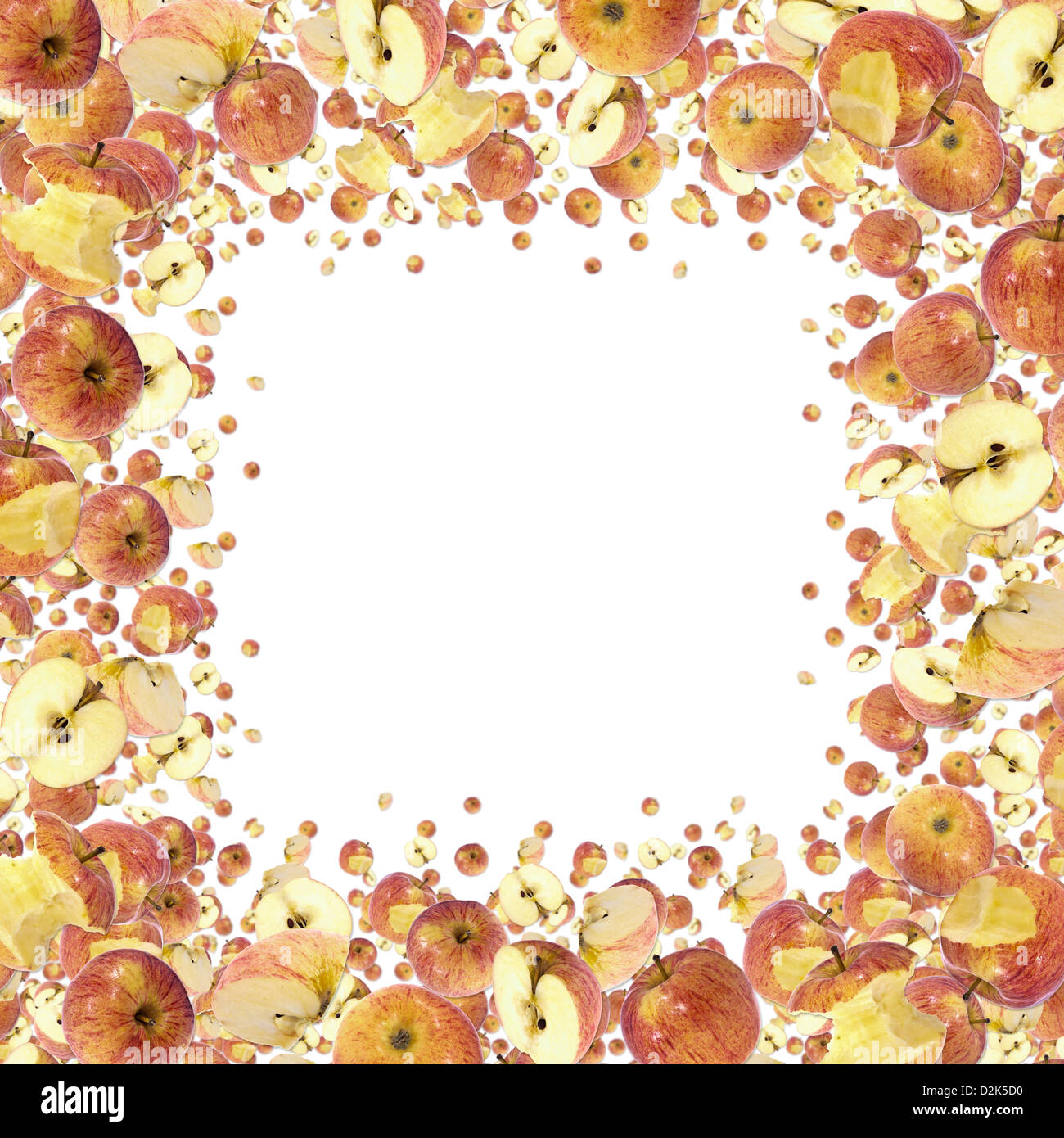 Apple Frame isolated on white Stock Photo - Alamy