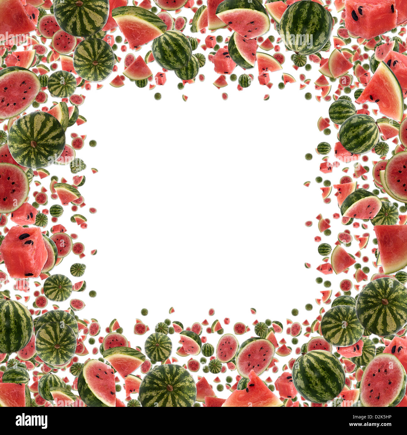 Melon Frame isolated on white Stock Photo - Alamy