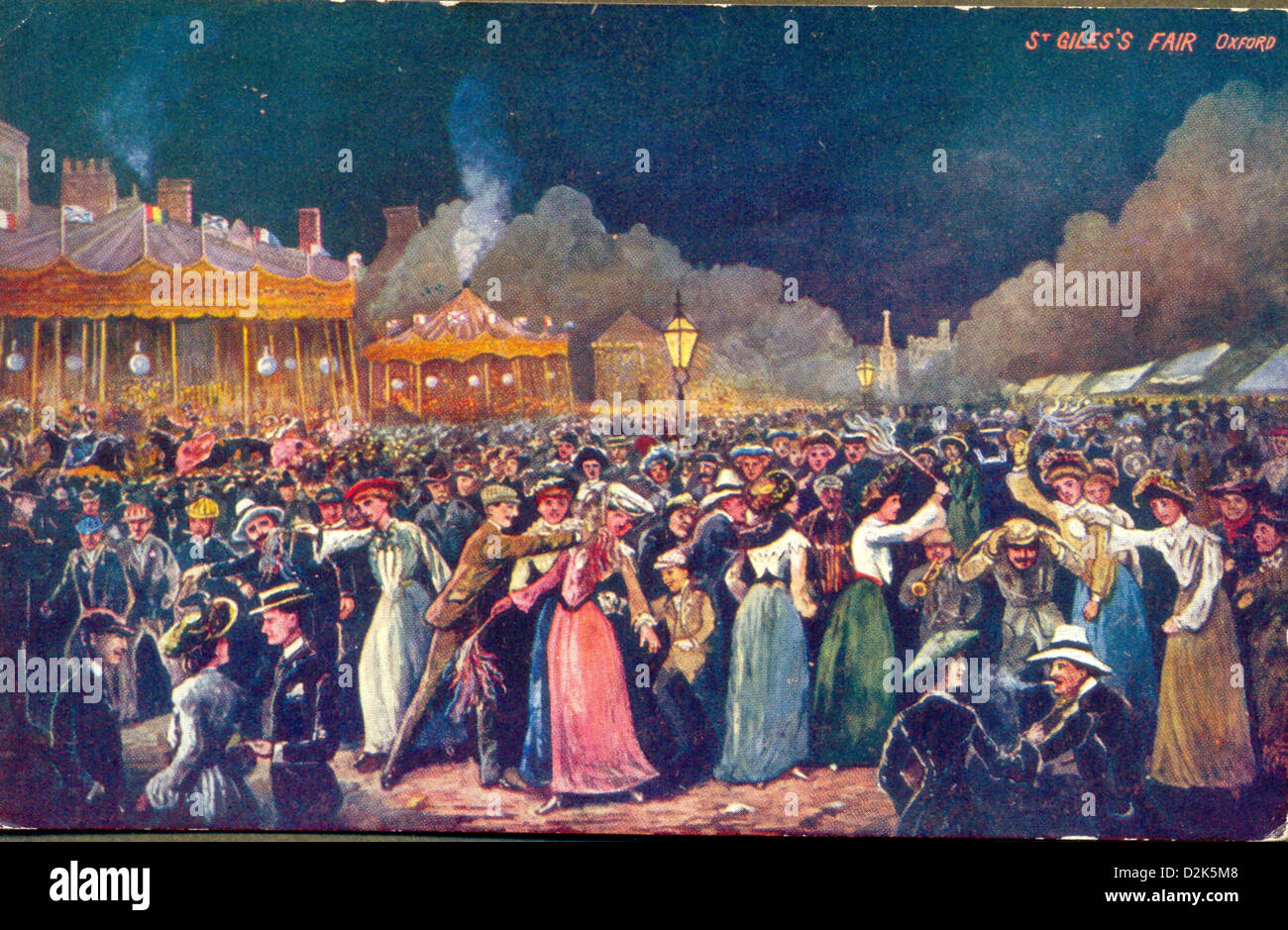 Edwardian postcard of St Giles's Fair Stock Photo - Alamy