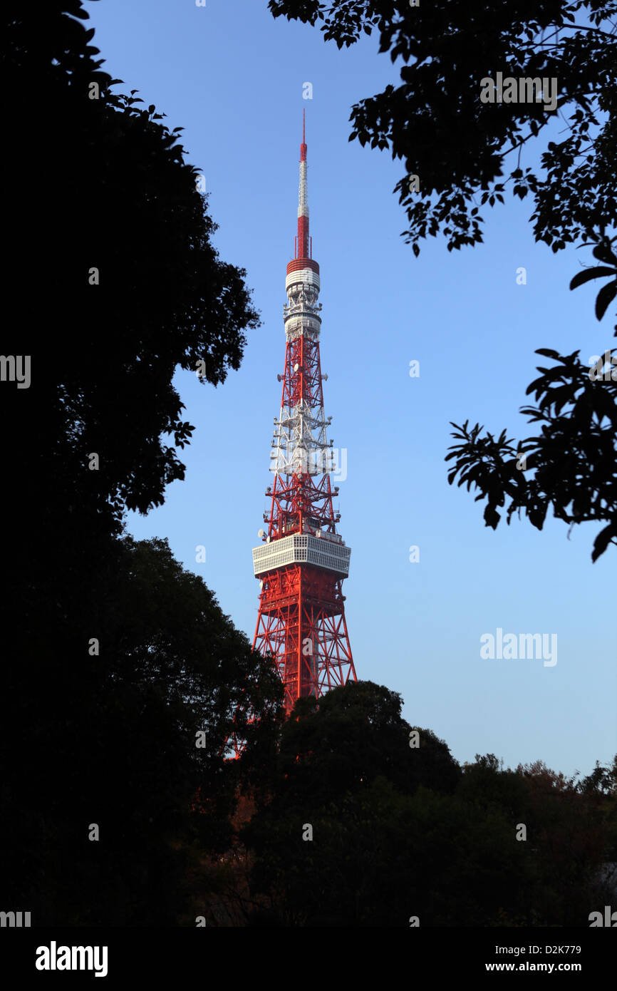 Tokyo, Japan, the Tokyo Tower in Shiba Park Stock Photo - Alamy
