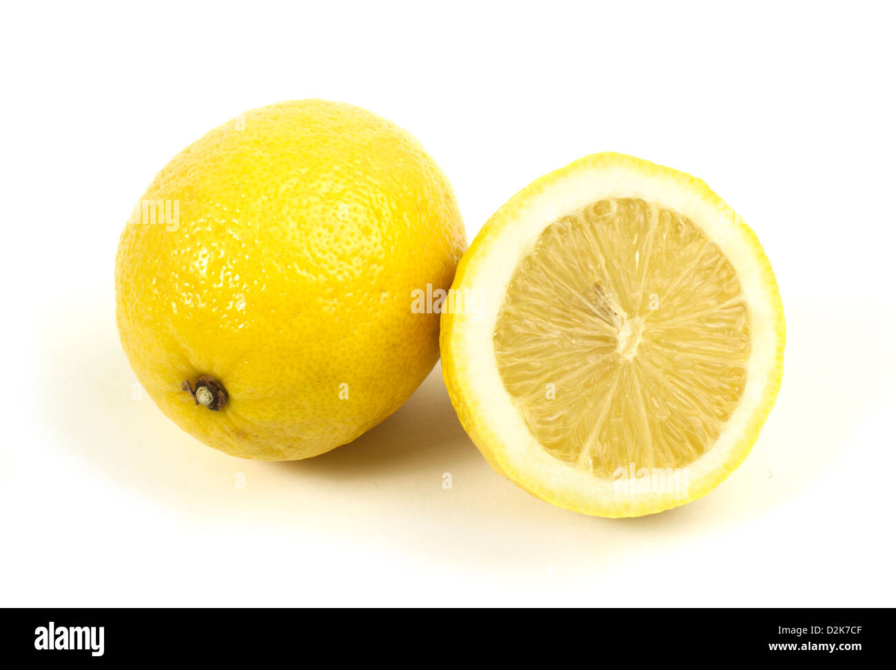 Lemon on white background. Studio shot Stock Photo - Alamy