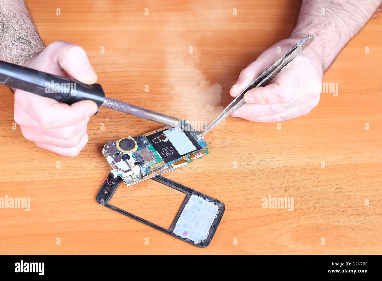repair broken cell phones, faulty Stock Photo - Alamy