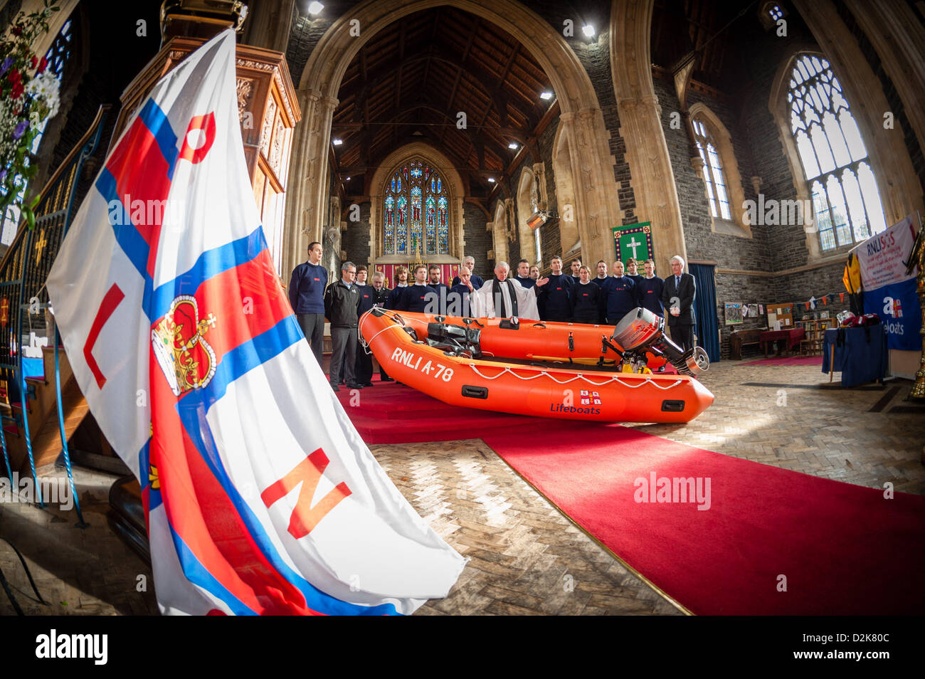 Aberystwyth Wales UK. Sunday Jan 27 2013. The RNLI (Royal National ...