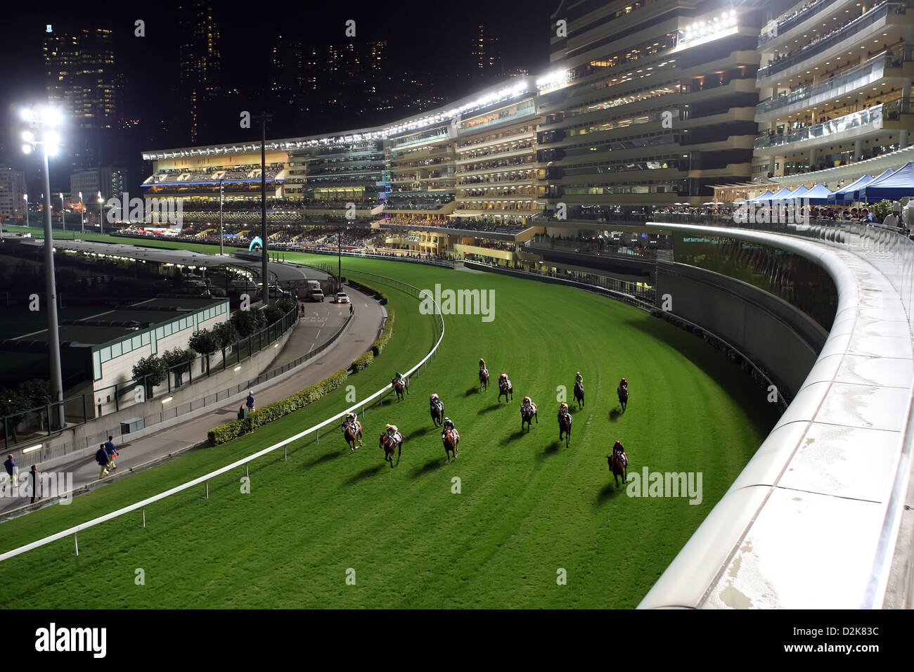 Hong Kong, China, Overview of Happy Valley Racecourse Stock Photo - Alamy
