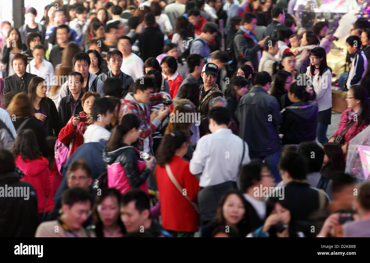 Hong Kong, China, Crowd Stock Photo - Alamy