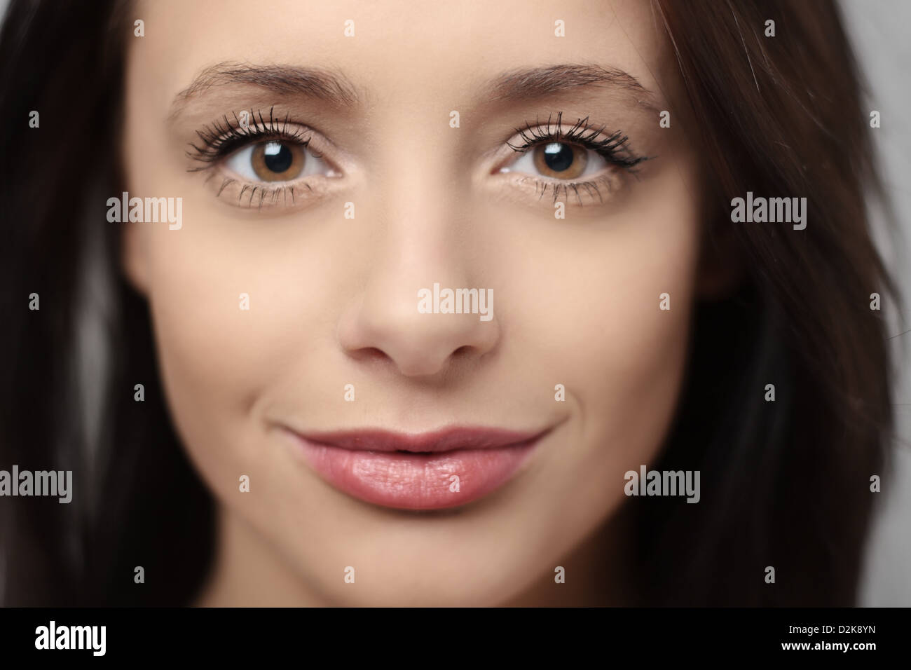 close up image of a attractive womans face looking at camera Stock ...