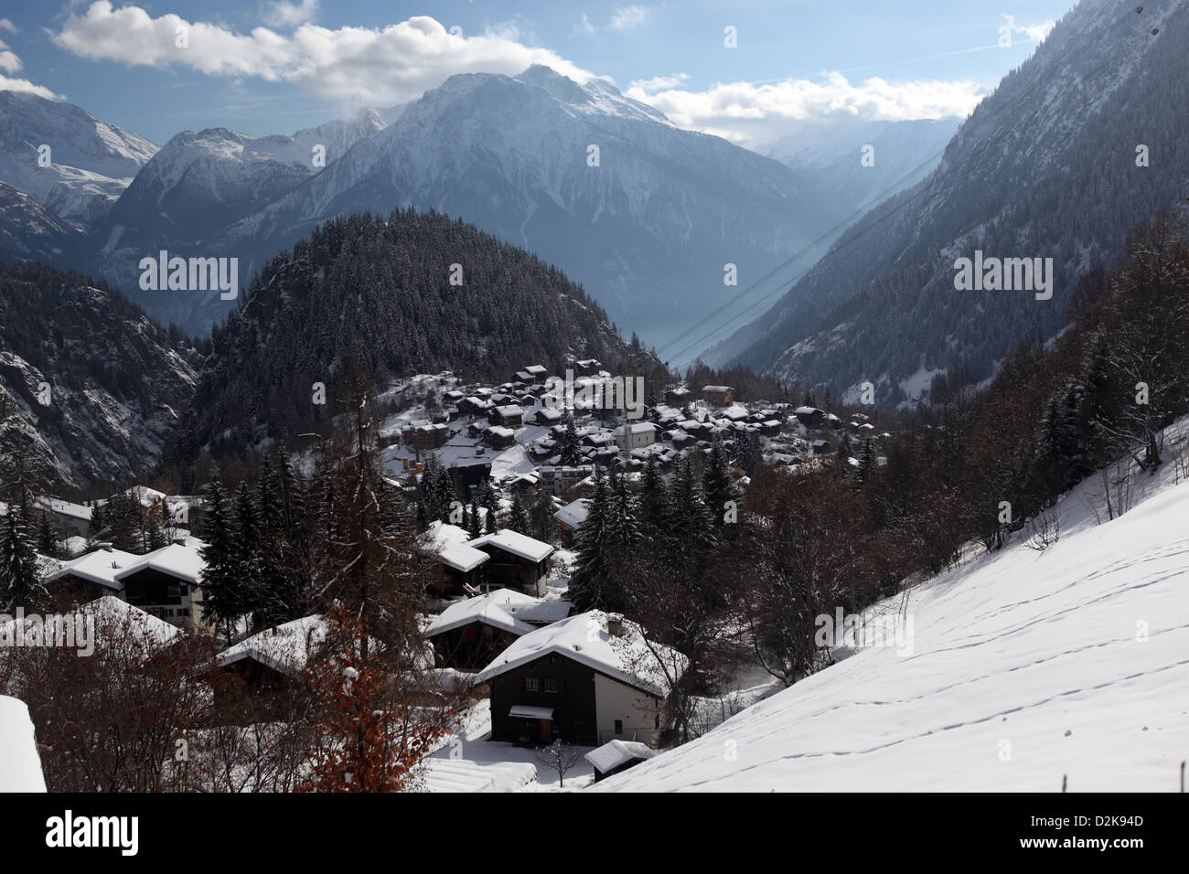 Belalp, Switzerland, overlooking Blatten near Naters Stock Photo - Alamy