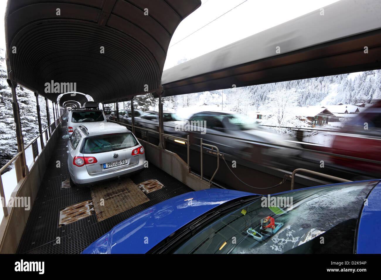 Goppenstein, Switzerland, Autozuege on track Goppenstein - Kandersteg ...