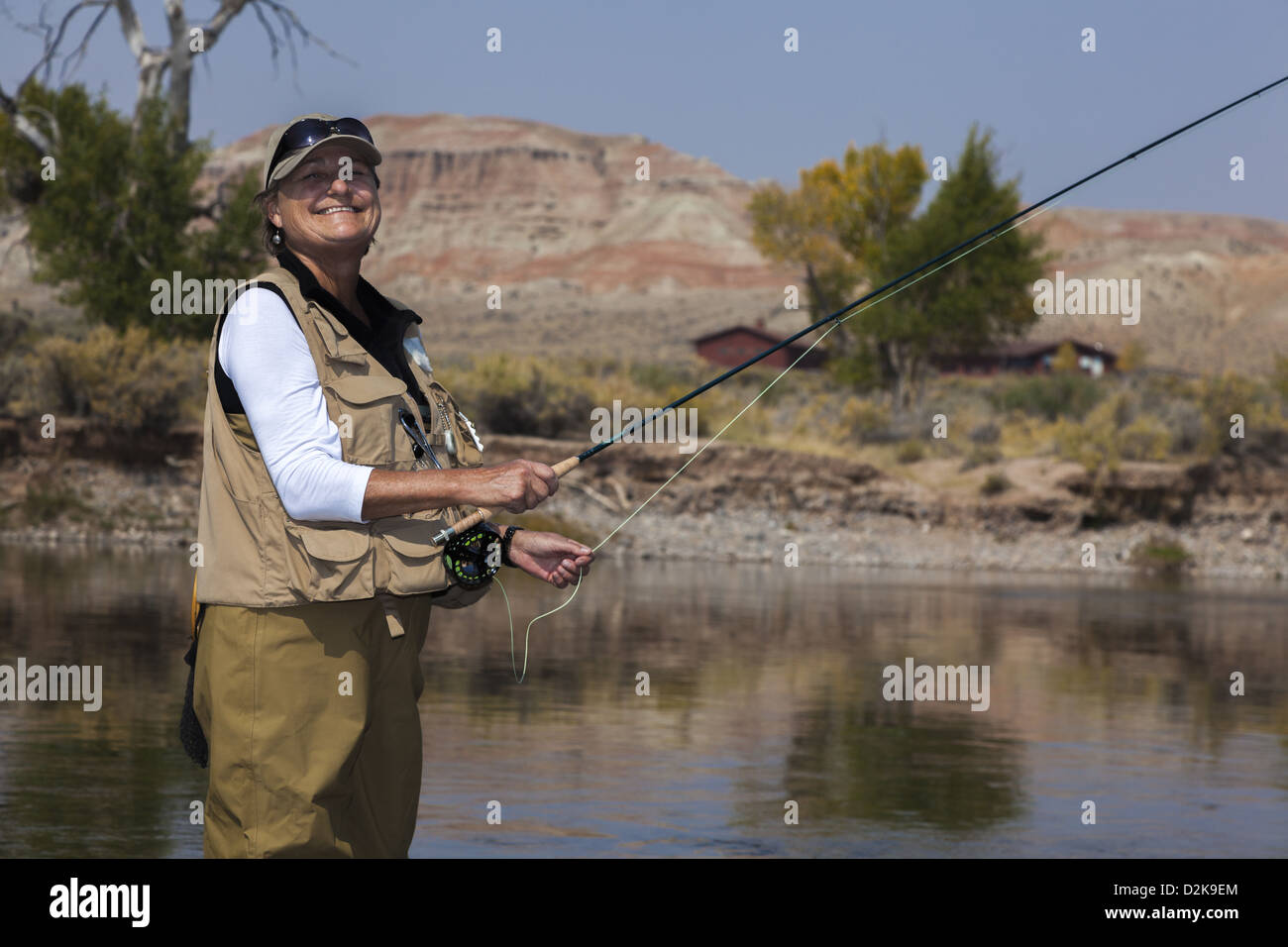 Lady fly fishing hi-res stock photography and images - Alamy