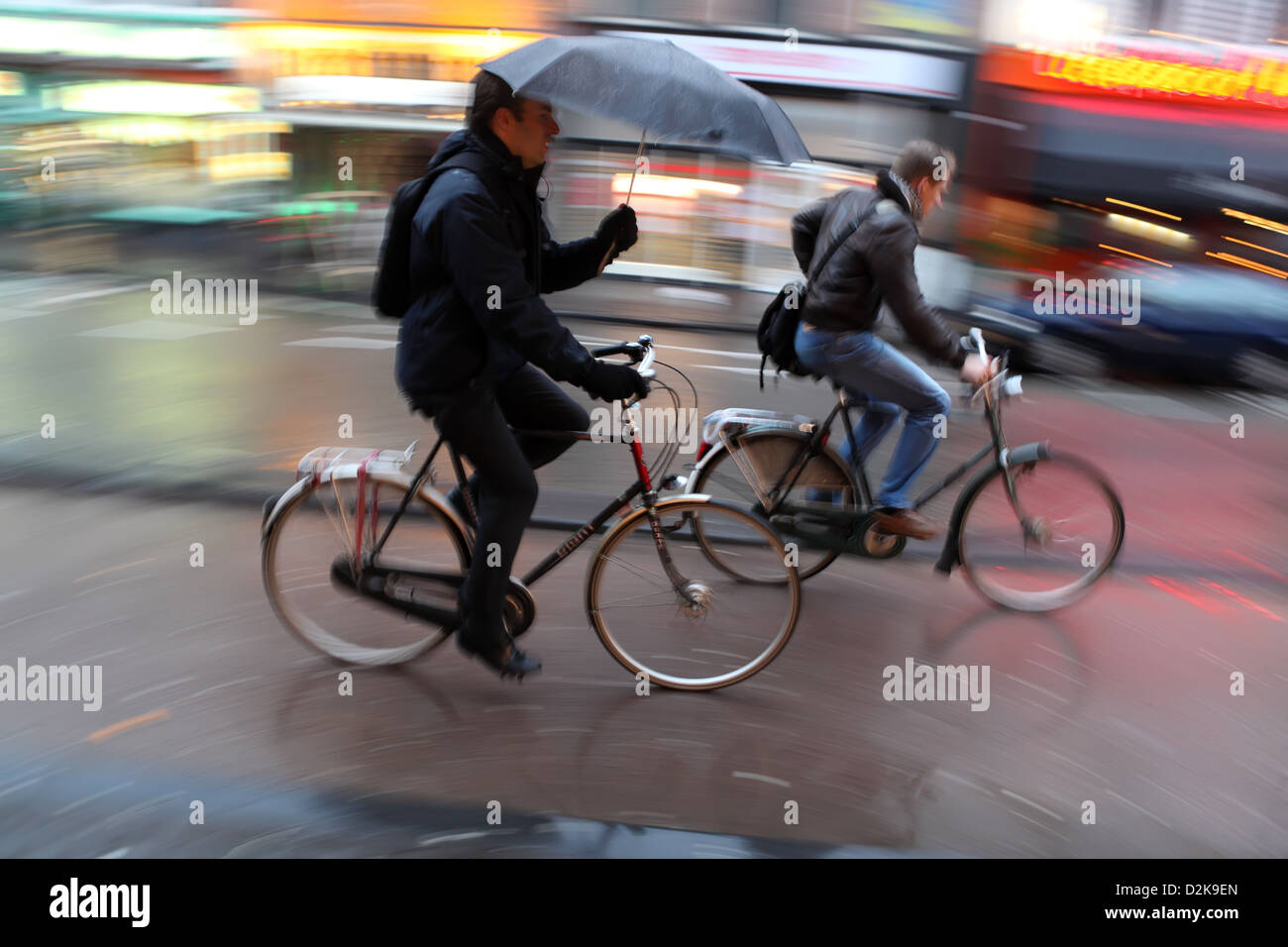 Cyclists ride on street in hi-res stock photography and images - Alamy
