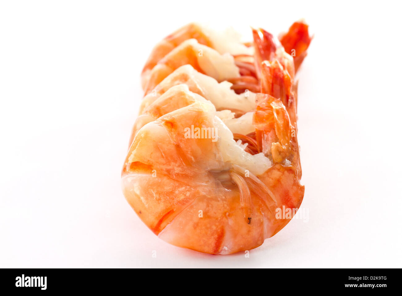 Boiled big red shrimp on a background white Stock Photo - Alamy