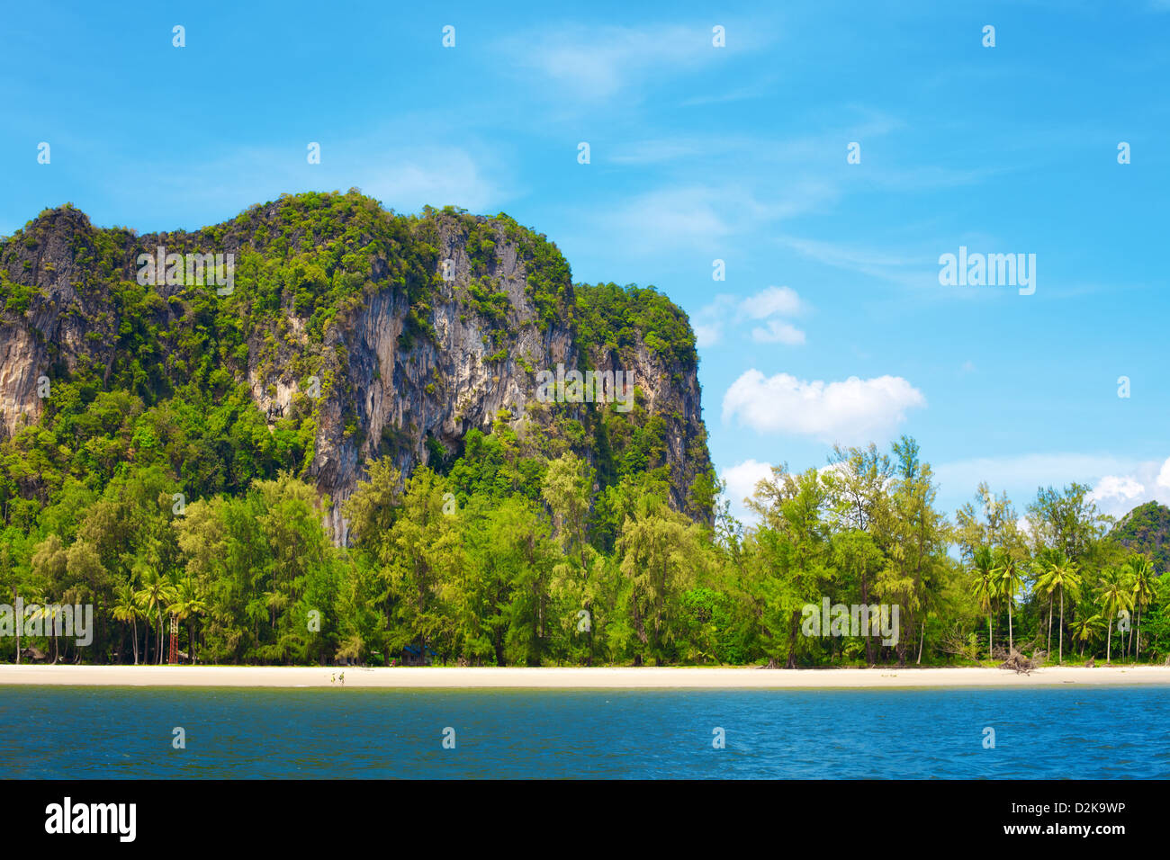 seashore with tall rocks, Andaman Sea, in Thailand Stock Photo - Alamy