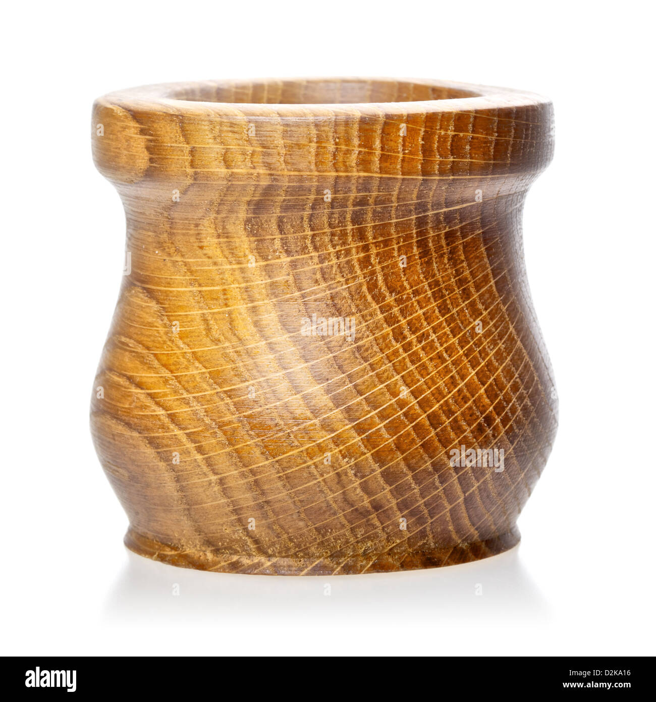 brown wooden mortar isolated on white background Stock Photo - Alamy