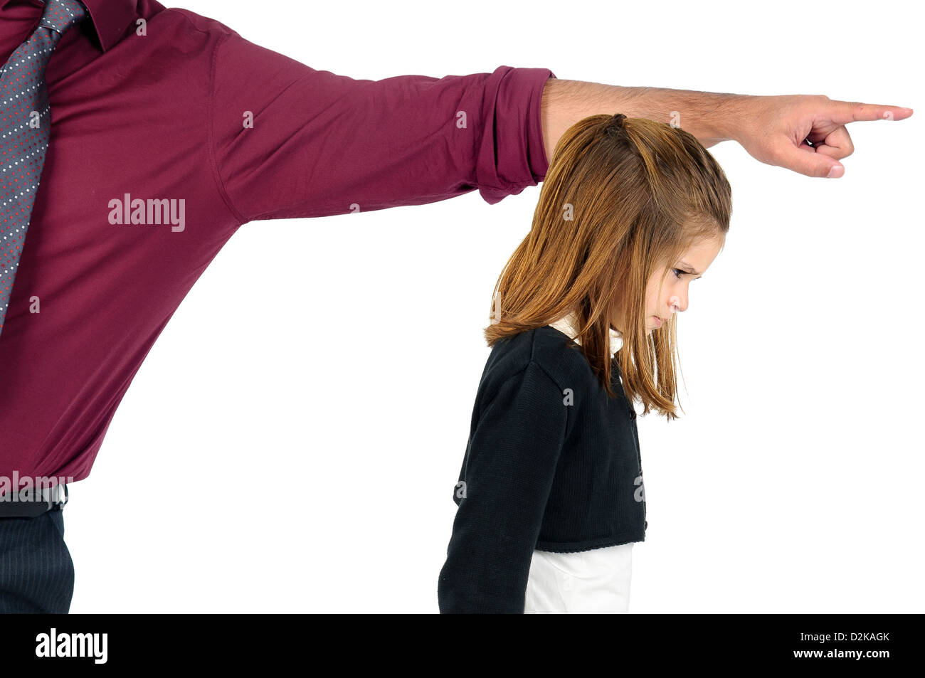 Young girl being grounded by her father Stock Photo - Alamy